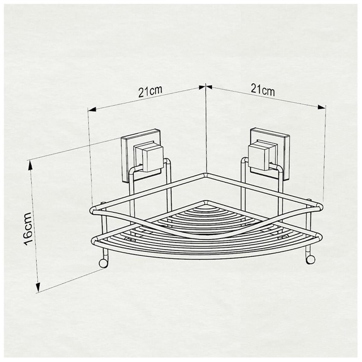 Tekno Tel EF-250 Yapışkanlı Tek Katlı Köşelik Banyo Rafı Siyah - Tekno Tel EF-250 Yapışkanlı Tek ...